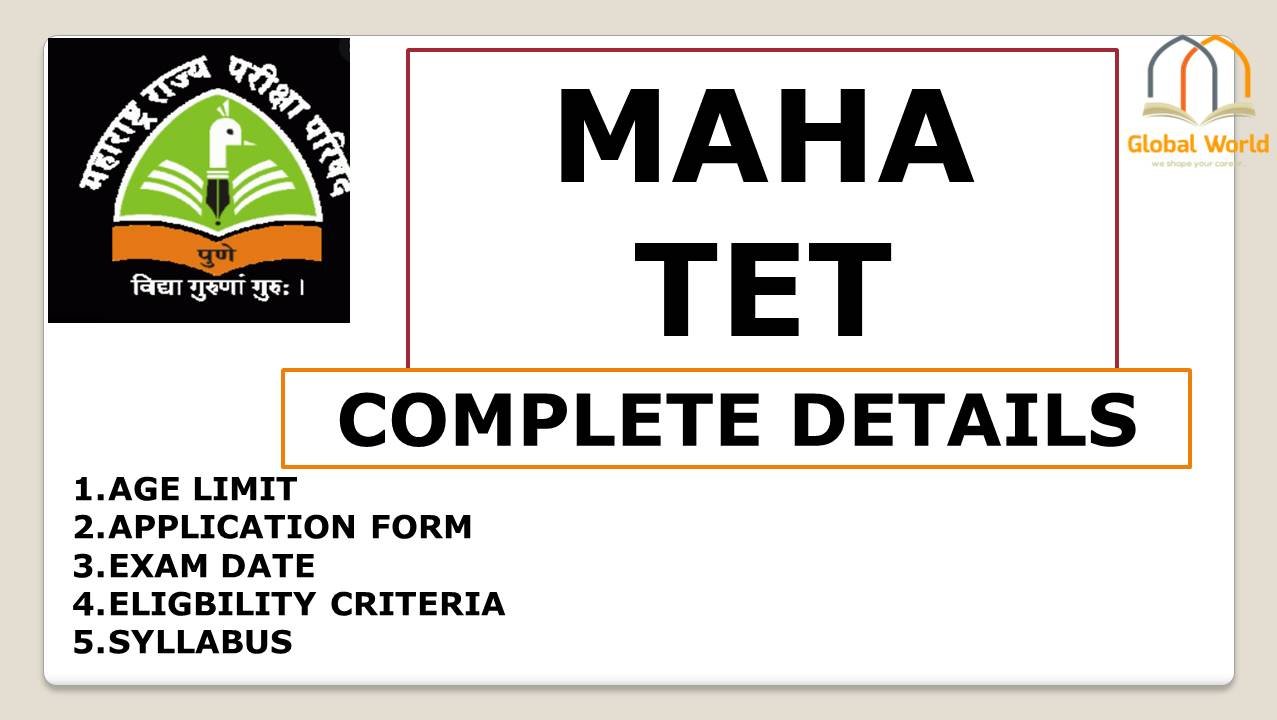 MAHA TET Syllabus 2021 – MHTET Paper 1 & 2 Exam Pattern Download - Global World Academy